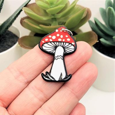 4 Pcs Red Mushroom Toadstool Charms | Oriental Trading