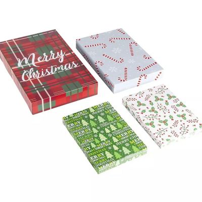 48 Pack Christmas Gift Boxes with Lids, Empty Present Box Holiday Party ...