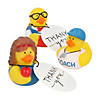48 Pc. 2 1/2" Teacher Appreciation Rubber Duck Characters with Card for 24