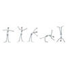 5 1/4" Skeleton White Solid Color Vinyl Bendable Toys - 12 Pc.