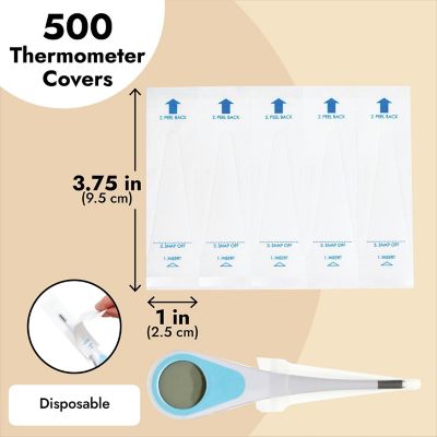 500-Pack Disposable Digital Thermometer Probe Covers - Oral, Rectal ...
