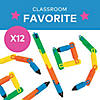 6" Bright Multicolor Plastic Folding Segment Fidget Pens - 12 Pc ...