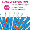 6" Bulk 50 Pc. Motivational Plastic Stacking Point Pencil Assortment ...