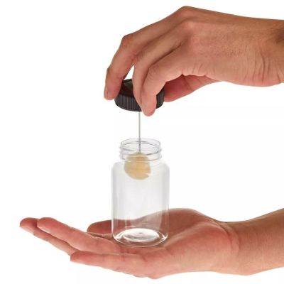 6-Pack Clear Bottle Wool Daubers with Ball Brush, Plastic Empty Bottle ...