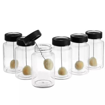 6-Pack Clear Bottle Wool Daubers with Ball Brush, Plastic Empty Bottle ...