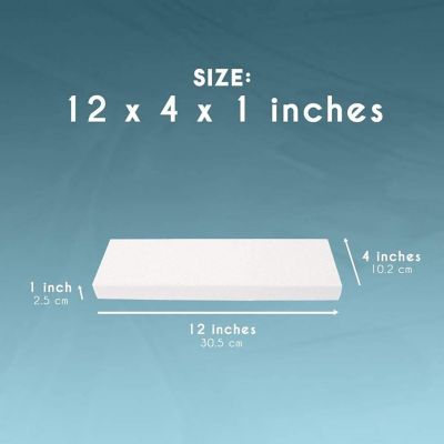 6 Pack Foam Rectangle Blocks for Crafts, 12x4x1 in, White | Oriental ...