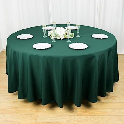 6 pcs 108" Round Premium Polyester Tablecloths Wedding Party Table Linens