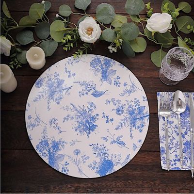 6Pcs Disposable Paper Charger Plates floral design | Oriental Trading