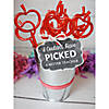 8" Red Apple-Shaped Black Ink Plastic Stick Pens - 12 Pc. | Oriental ...
