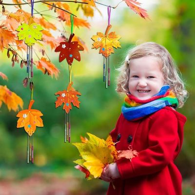 9 Pack Fall Wind Chime Kit for Kids