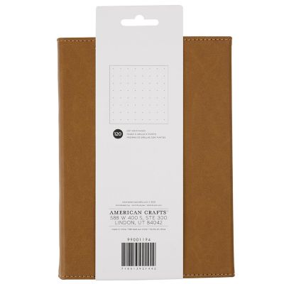 AC Point Planner Snap Leatherette Planner 6"X8"-Brown - Dot Grid - 120 ...