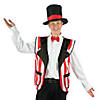 Adults Carnival Game Master Hat & Vest Polyester Costume Set - 3 Pc ...