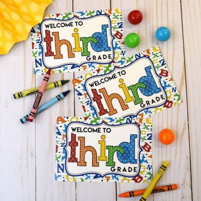 AmandaCreation Alphabet Welcome To 3rd Grade Back to School Postcards ...