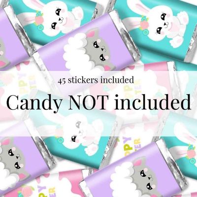 AmandaCreation Cute Bunny Easter Mini Candybar Wrappers 45pc ...