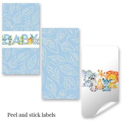 AmandaCreation Jungle Animals Blue Mini Candybar Wrappers 45pc ...