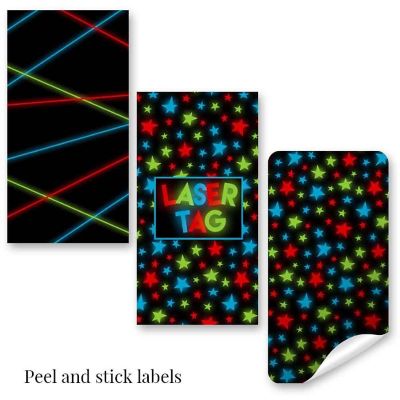 AmandaCreation Laser Tag Mini Candybar Wrapper 45pc. | Oriental Trading