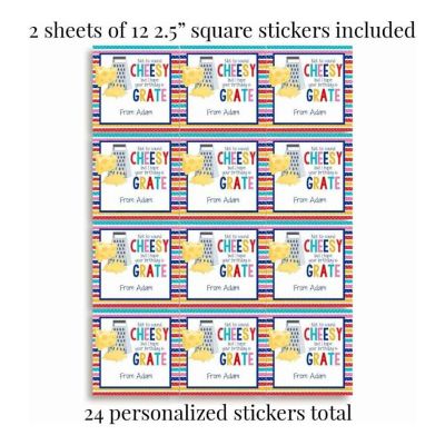 AmandaCreation Personalized Cheesy Gift Tag Stickers 24pc. | Oriental ...