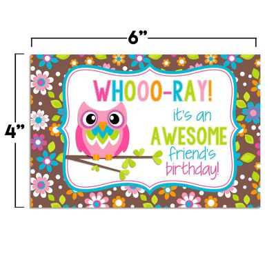 AmandaCreation Whoo-Ray Owl Greeting Card 2pc. | Oriental Trading