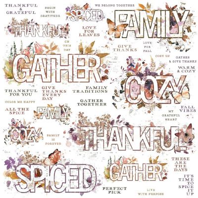 ARToptions Plum Grove Rub-Ons 12"X12" 1/Sheet-Sentiments | Oriental Trading
