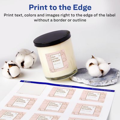 Avery 2" x 2" Waterproof Square Labels, 600 Labels