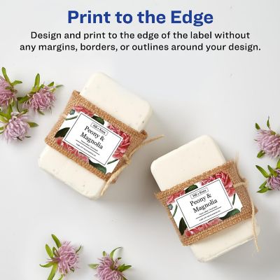 Avery 2" x 3" Waterproof Rectangle Scalloped Labels, 400 Labels