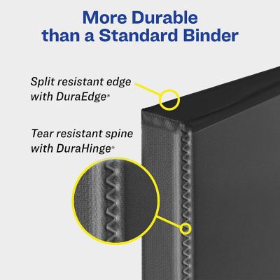 Avery Durable 3 Ring Binder, 5" One Touch EZD Rings, 1 Black Binder ...