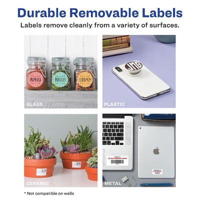 Avery Durable ID Labels, 4" x 6", 50 Labels, Removable | Oriental Trading