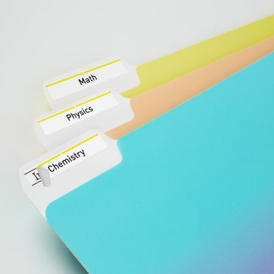 Avery File Folder Labels, 2/3" x 3-7/16", White/Yellow (5366 ...