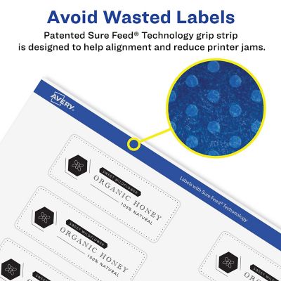 Avery Glossy Clear Rectangle Labels, 1-1/3" x 4", 1,400 Labels ...