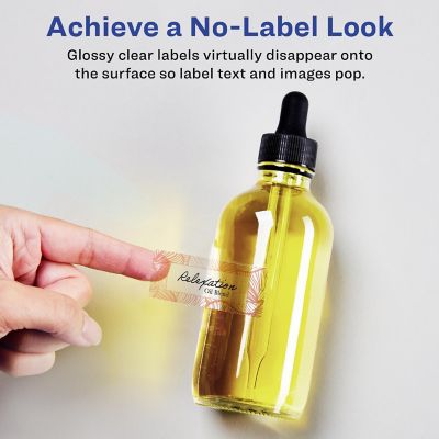 Avery Glossy Clear Rectangle Labels, 15/16" x 3-7/16", 900 Labels ...