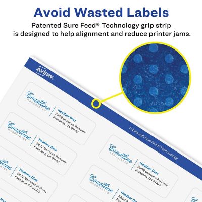 Avery Glossy Clear Rectangle Labels, 2" x 2-5/8", 1,500 Labels