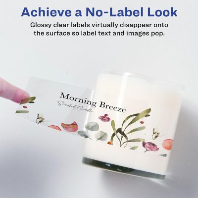 Avery Glossy Clear Rectangle Labels, 8" x 3.5", 200 Labels | Oriental ...