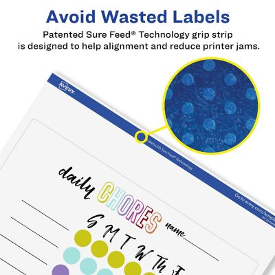 Avery Glossy Clear Square Labels, 8" x 8", 100 Labels