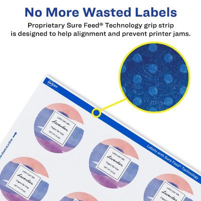 Avery Glossy White Round Labels, 1-2/3" Diameter, 1,000 Total ...