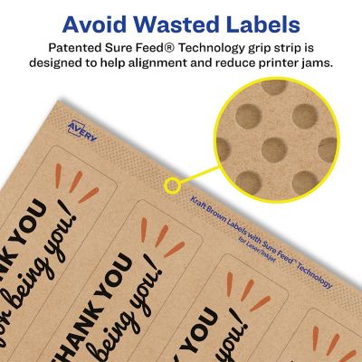 Avery Kraft Brown Rectangle Labels, 8" x 3.5", 200 Labels | Oriental ...