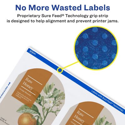 Avery Matte White Arched Labels, 3" x 2.25", 900 Total | Oriental Trading