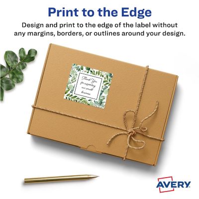 Avery Matte White Square Labels, 2" x 2", 3,000 Labels | Oriental Trading