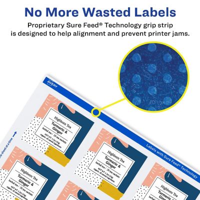 Avery Matte White Square Labels, 3" x 3", 1,500 Labels | Oriental Trading