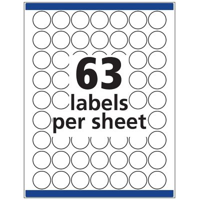 Avery Multiuse Removable Round Labels with Sure Feed, 945, 1", White ...