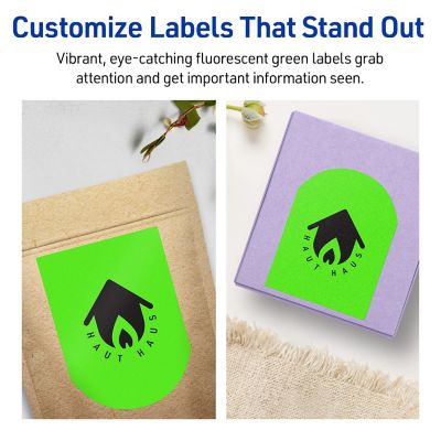 Avery Printable Arched Labels, Neon Green, 4.75" x 3.5", 320ct ...