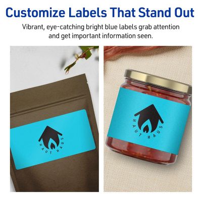 Avery Printable Rectangle Labels, Bright Blue, 2" x 6", 320ct ...