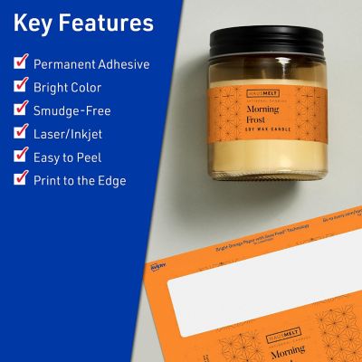 Avery Printable Rectangle Labels, Bright Orange, 9.75" x 1.25", 400ct ...