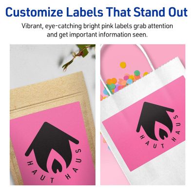 Avery Printable Rectangle Labels, Bright Pink, 5" x 8-1/8", 160ct ...