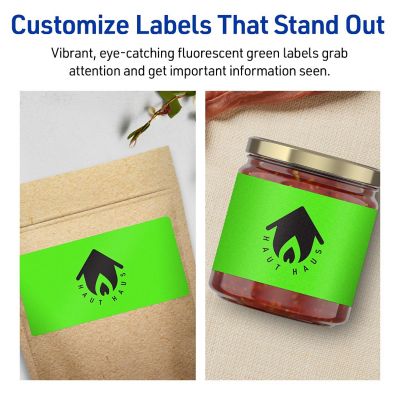Avery Printable Rectangle Labels, Neon Green, 2.5" x 4", 240ct ...