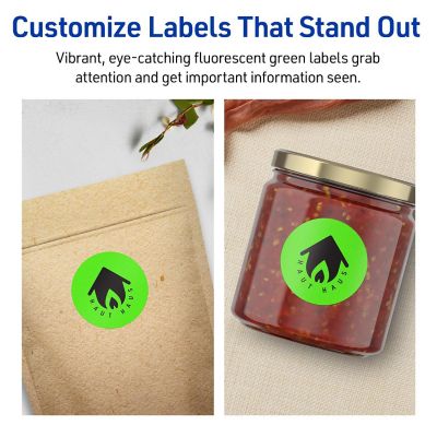 Avery Printable Round Labels, Neon Green, 2.25" Diameter, 960ct ...