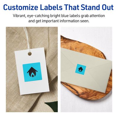 Avery Printable Square Labels, Bright Blue, 0.75" x 0.75", 6,400ct ...