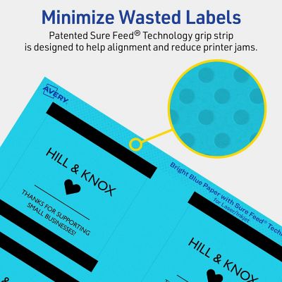 Avery Printable Square Labels, Bright Blue, 3" x 3", 480ct | Oriental ...