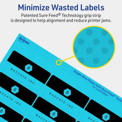 Avery Rectangle Labels, Bright Blue, 1-1/4" x 2-3/8", 1,440ct ...
