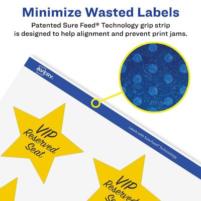 Avery Removable Star Labels, 2-1/4" x 2-3/8", 1,200ct | Oriental Trading