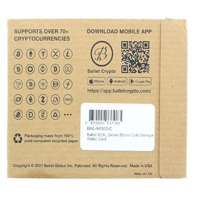 Ballet REAL Series Bitcoin Cold Storage Wallet Card | Oriental Trading